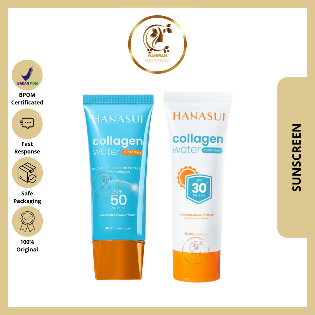 Jual Hanasui Collagen Water Sunscreen SPF50 PA++++ | Collagen Sunscreen ...