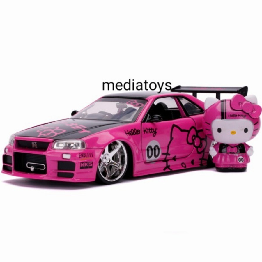 Jual Diecast jada 1:24 nissan skyline GTR R34 edisi hello kitty ...