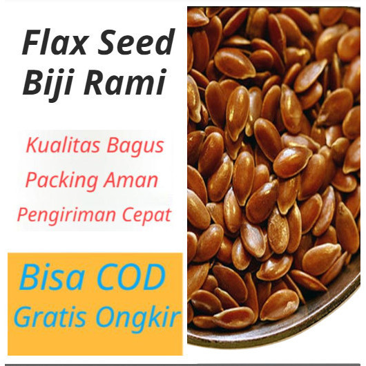 Jual Flaxseed Isi 100gr Kualitas Bagus Biji Rami Rempah Bumbu Masakan ...