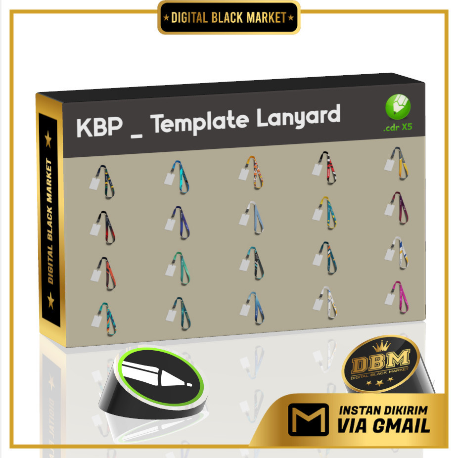 Jual ID99150 - 20 Template Lanyard CDR v24 | Shopee Indonesia