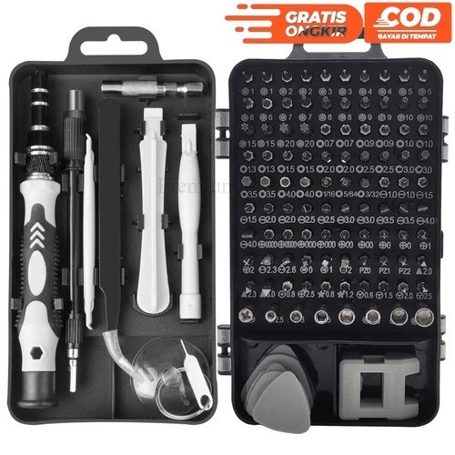Jual Obeng 115 in 1 Hp full set Obeng Service Komputer Laptop Hp Service Obeng 115 in 1 bagus ...