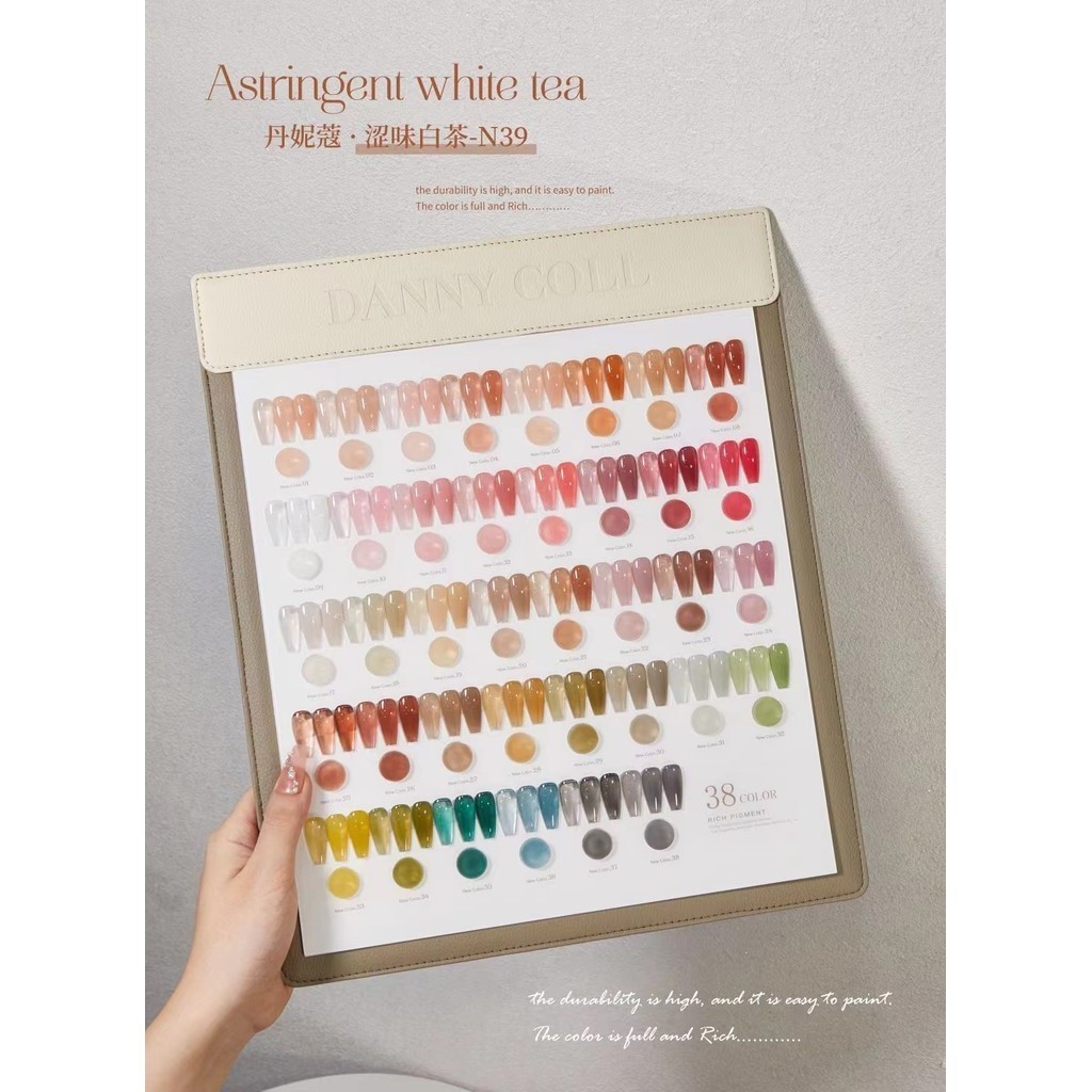 Jual Danny Coll N39 Nail Gel Set White Tea Translucent 38 Color Free ...
