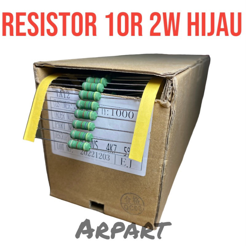 Jual resistor 10ohm 2w hijau ready | Shopee Indonesia