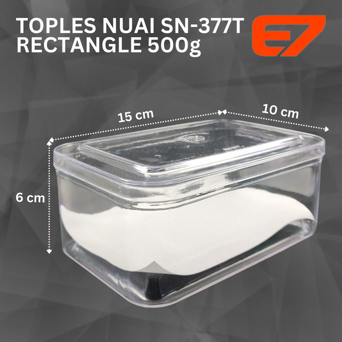 Jual Toples Kue NUAI SN-377T Persegi 500gram (12pcs) - Toples Roti/Kue ...