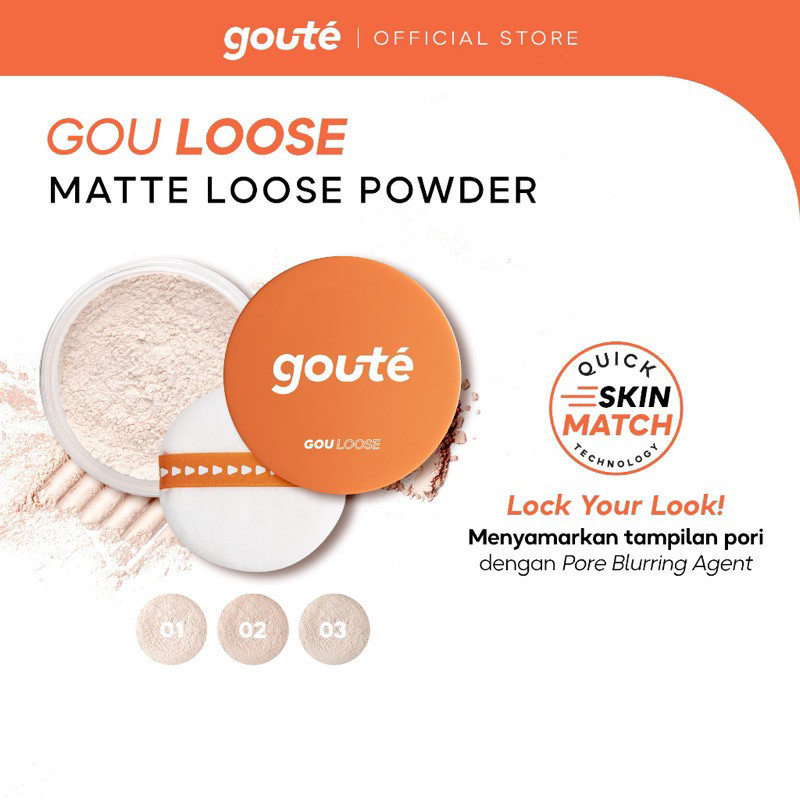 Jual gouté Gouloose - Matte Loose Powder with Smooth Finish - Pore ...