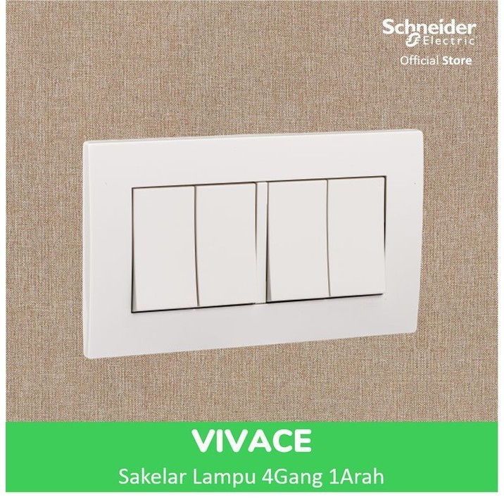 Jual Schneider Electric Vivace Saklar 4G 1A (2G Frame) - KB34_1_WE_G3 ...