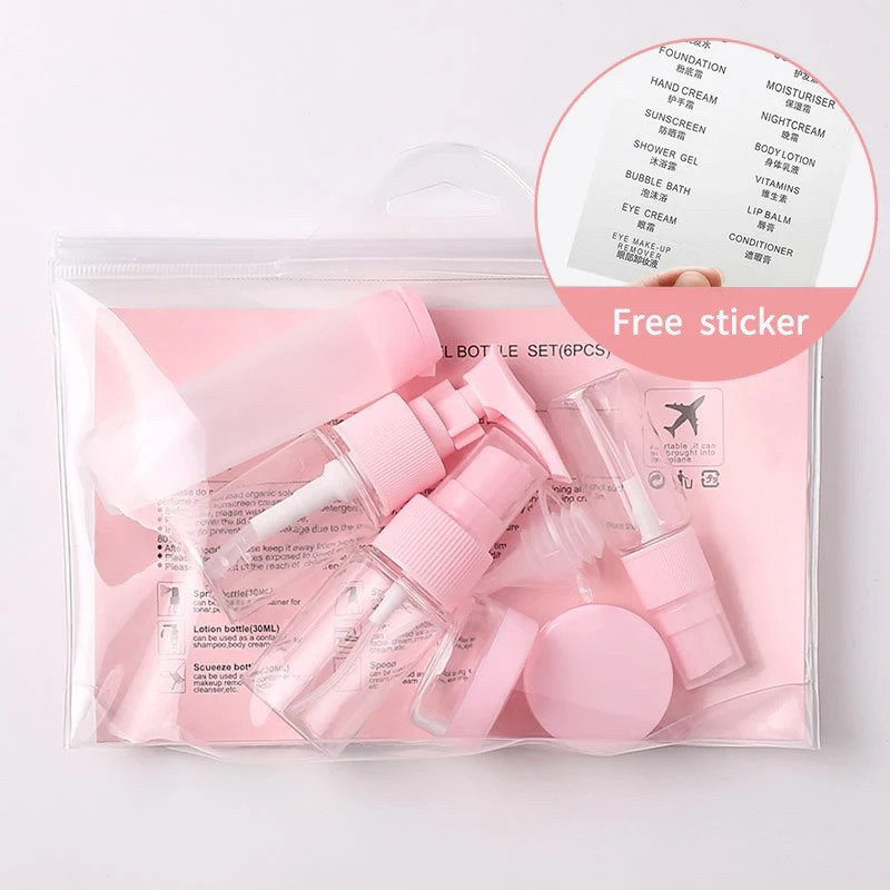 Jual 6in1 Botol Makeup Skincare Travel Set / Botol Travel Set | Shopee ...