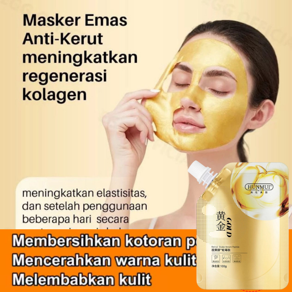 Jual Masker Wajah Retinol Gold Anti Aging 100% Original Collagen ...