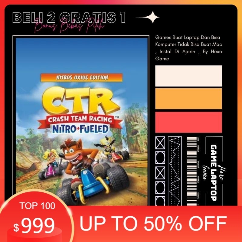 Jual CRASH TEAM RACING - CTR - LAPTOP GAME - PC GAME - LINK DOWNLOAD ...