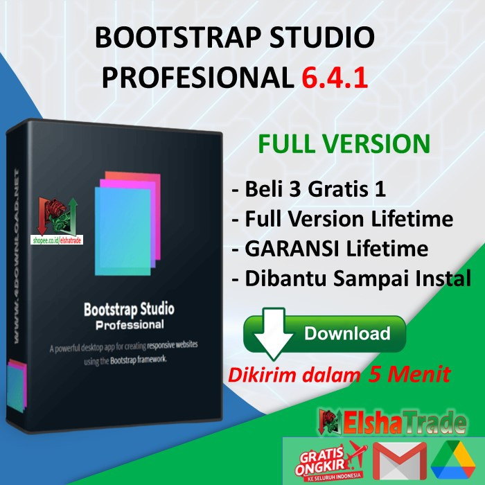 Jual BOOTSTRAP STUDIO PROFESIONAL 6.4.1 FULL VERSION LISENSI AKTIVASI ...