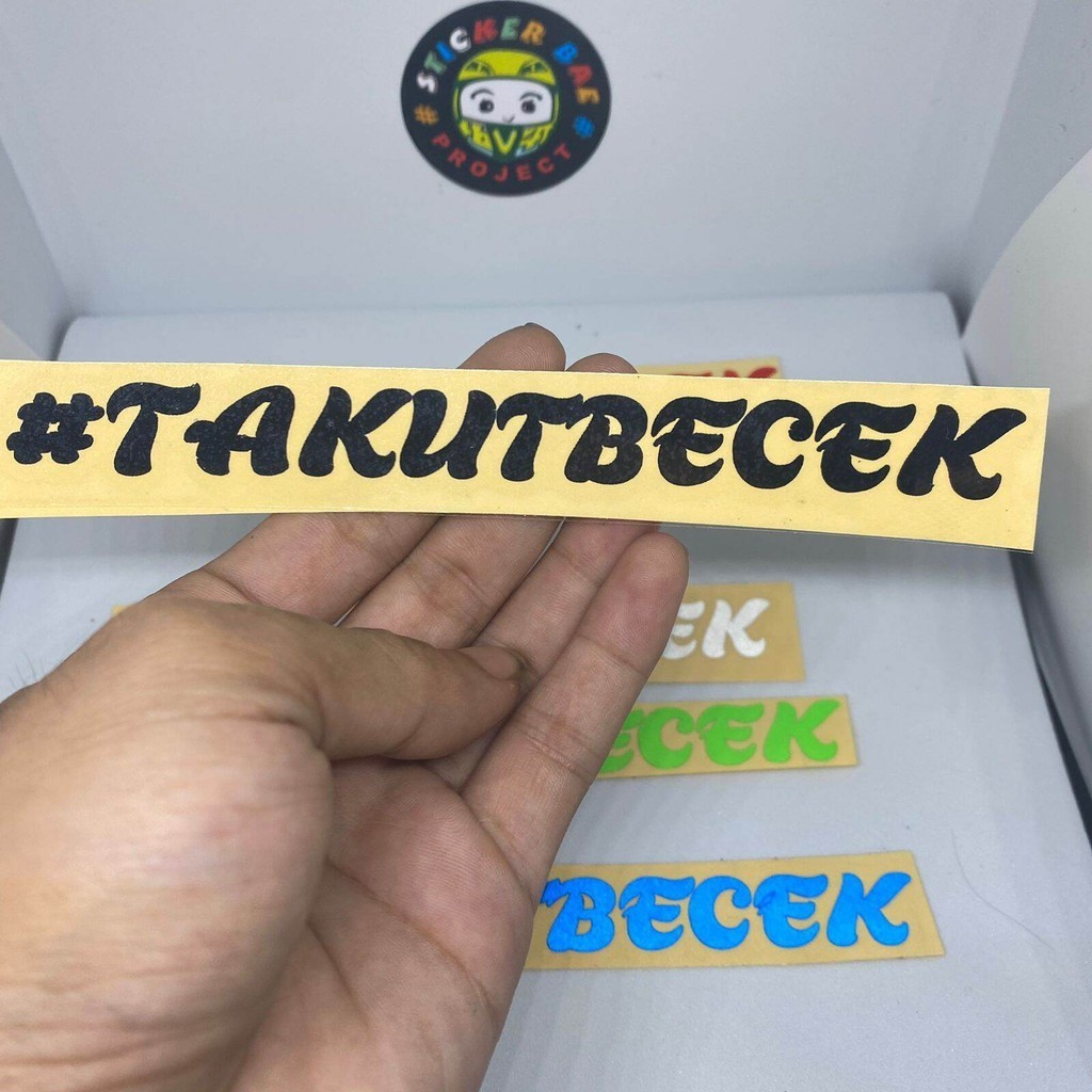 Jual Cutting Sticker tulisan Takut becek viral termurah!! | Shopee ...