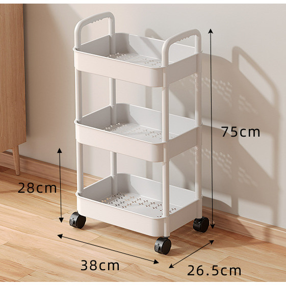 Jual Rak Troli Plastik Berdiri Rak Dapur Kamar Mandi Rak Produk Bayi ...