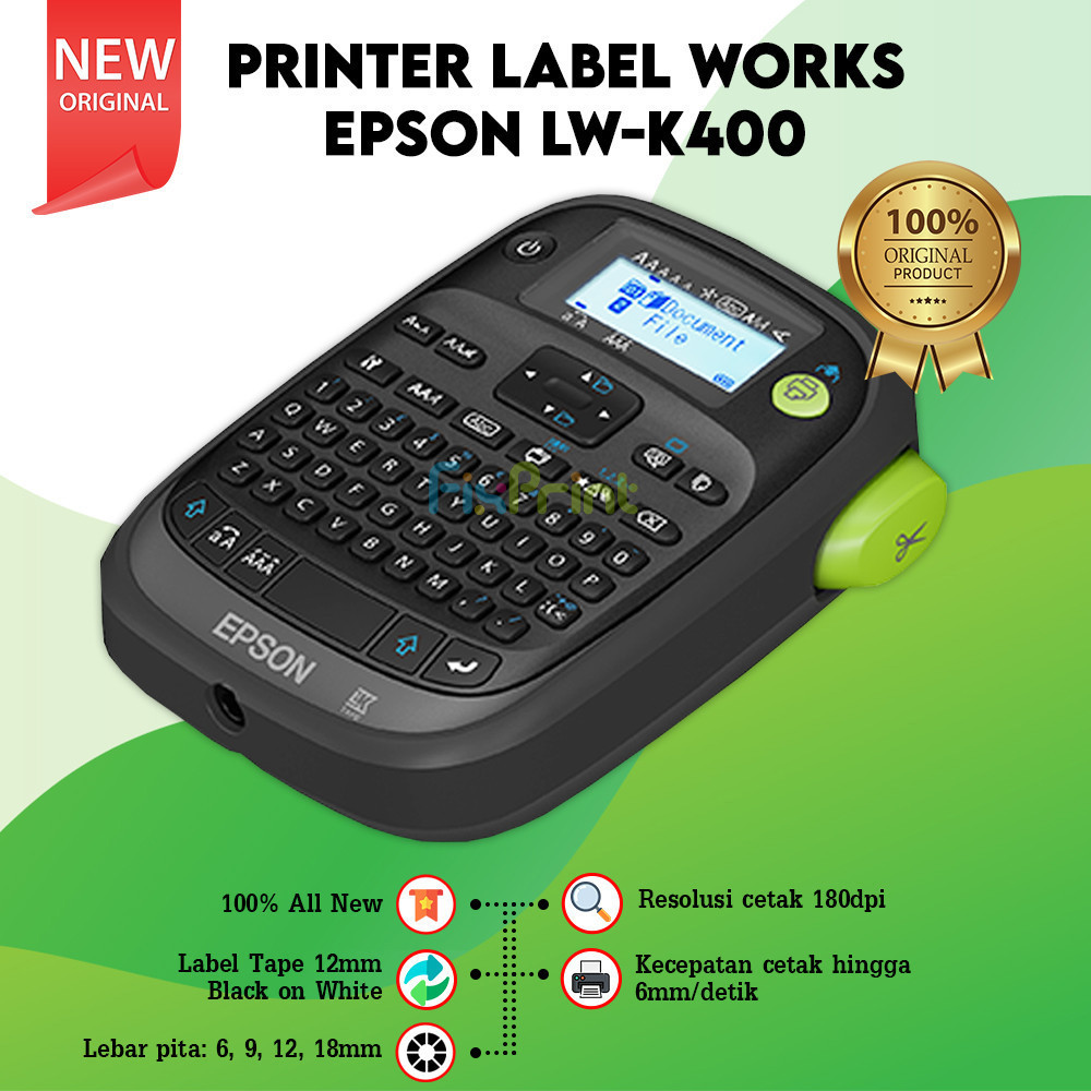 Jual Epson Label Works LW-K400 Label Pengganti Printer Label LW-400 | Shopee Indonesia