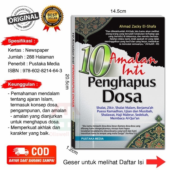 Jual Buku Agama Islam 10 Amalan Inti Penghapus Dosa | Shopee Indonesia