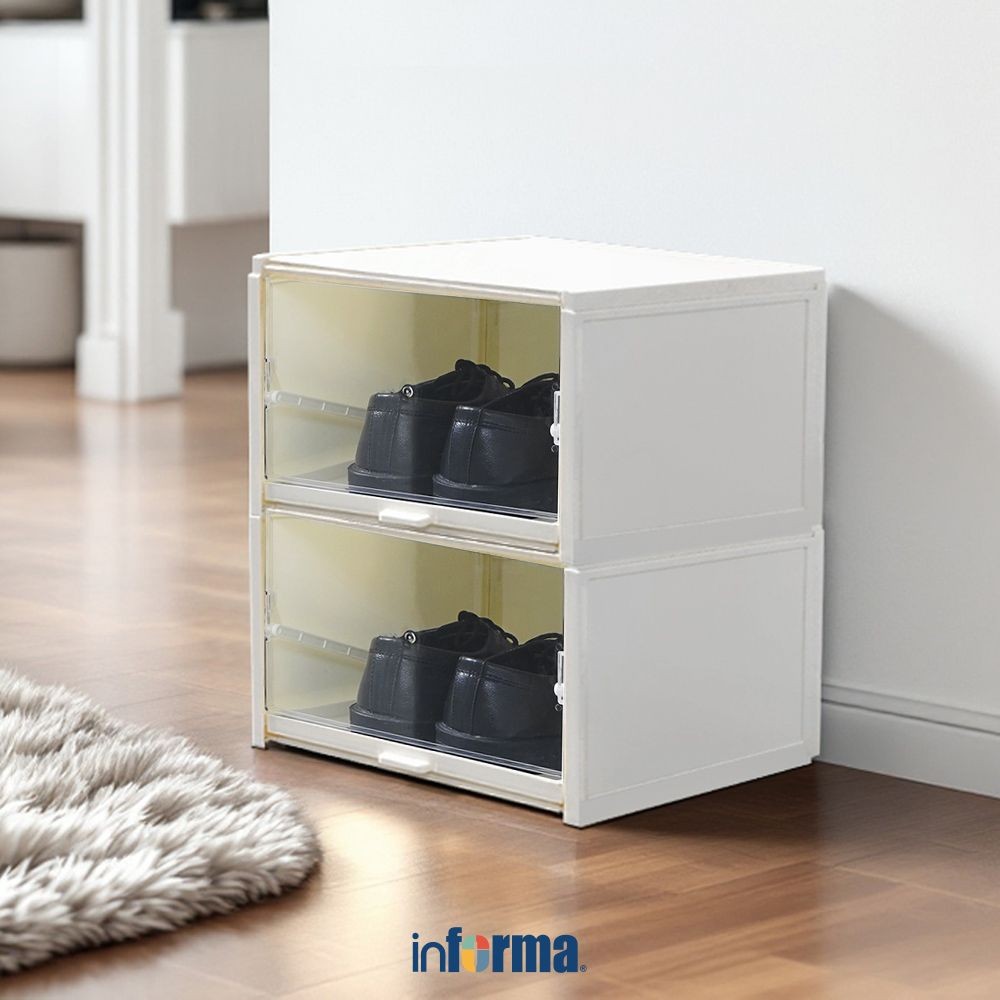 Jual Informa 36.2X31X21.5 cm Wyatt Kotak Sepatu - Putih Shoe Box ...