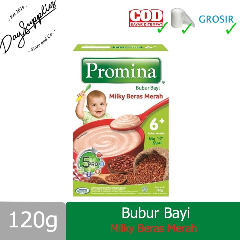 Jual Promina Bubur Bayi Milky Beras Merah 120g (6+ bulan) | Shopee Indonesia