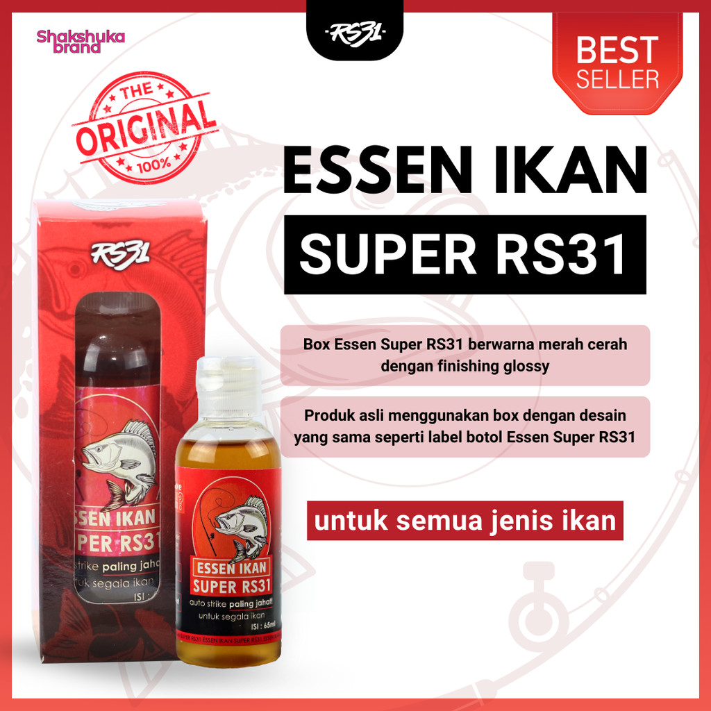 Jual Essen Ikan Super RS31 Original 65ml – Auto Strike Mancing Untuk Laut Tambak Sungai Kolam ...