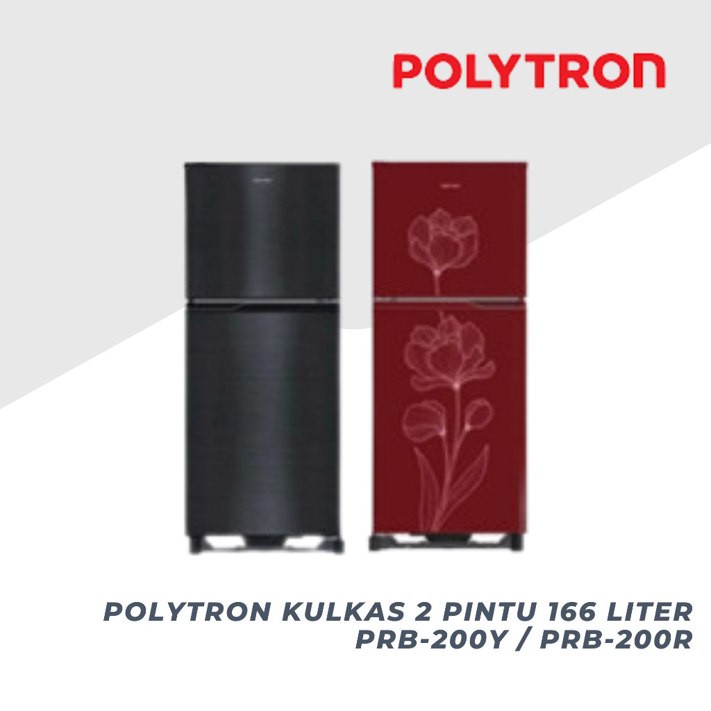 Jual LEMARI ES POLYTRON PRB200R/Y / POLYTRON KULKAS 2 PINTU 166 LITER ...