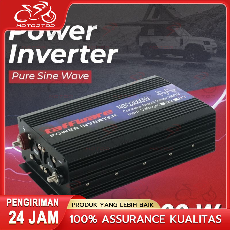 Jual [COD]Taffware Inverter PSW 3000 watt / Pure Sine Wave Car Power ...