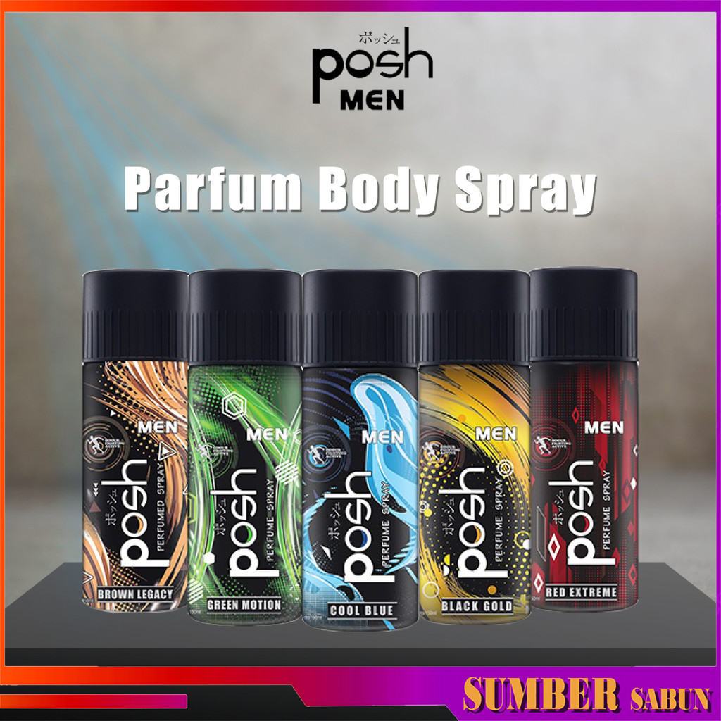 Jual Posh Men Body Spray 150 ml - Parfum Spray Wangi Tahan Lama ...