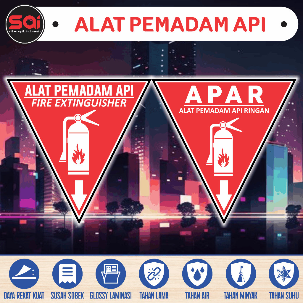 Jual stiker vinyl anti air waterproof APAR - PETUNJUK ALAT PEMADAM API ...
