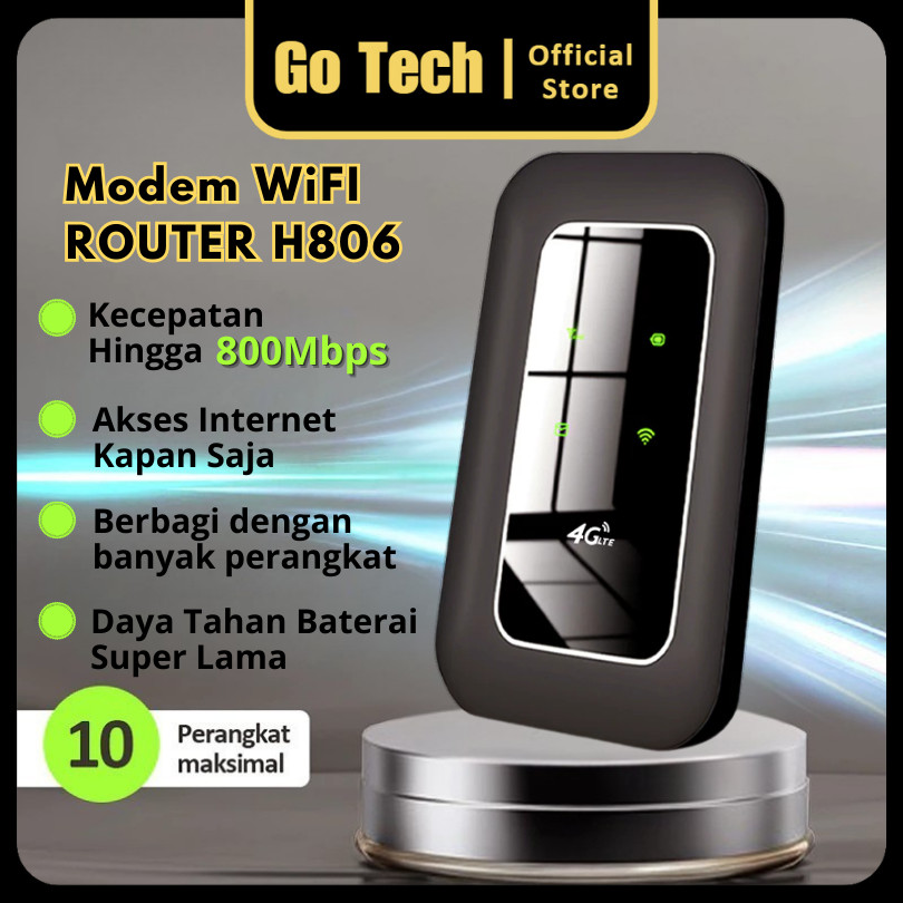 Jual Go Tech - H806 Wireless Router 4G LTE Mobile Broadband WiFi Mini ...