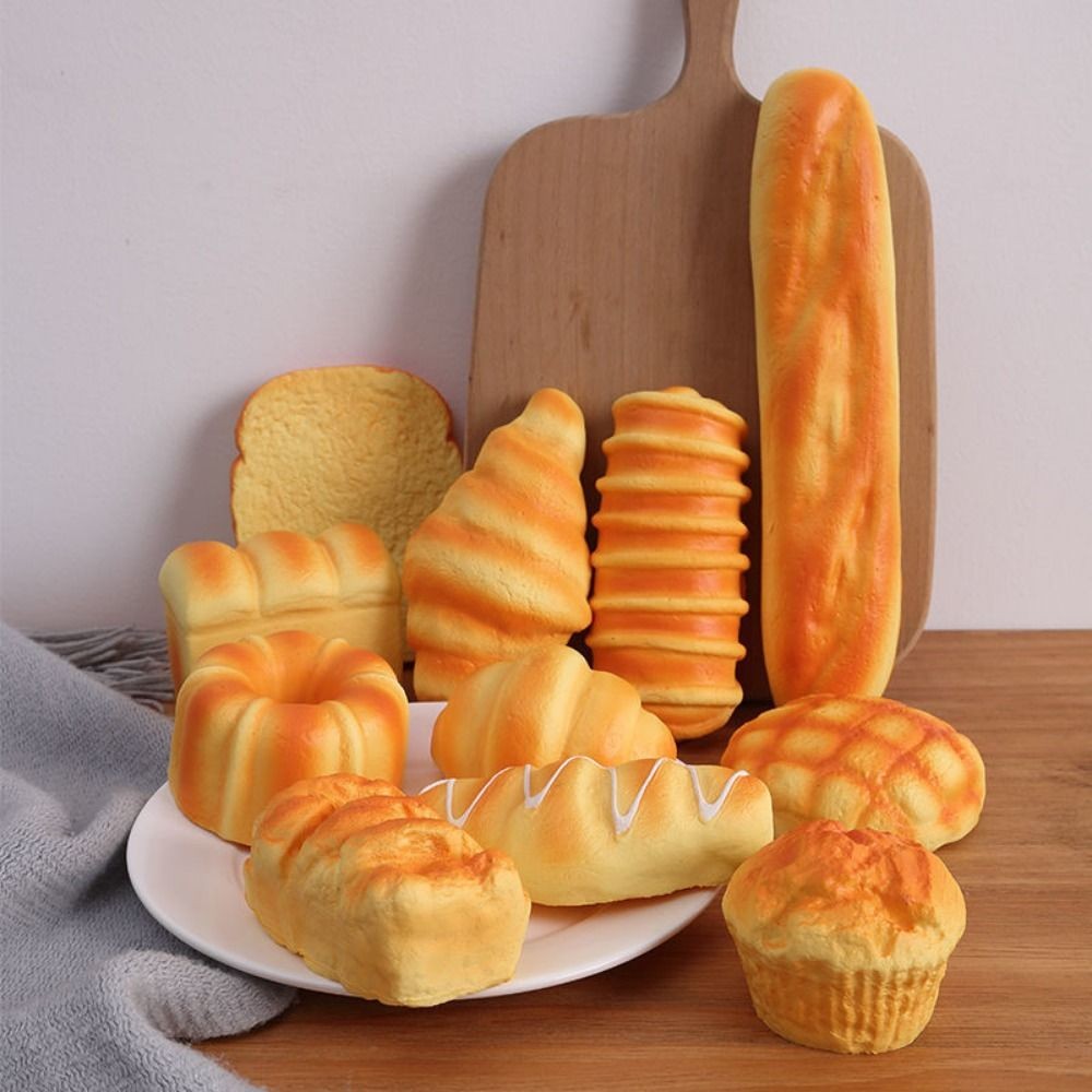 Jual Stretch Squeezing Simulation Bread Squeeze Toy Fake Food Model ...