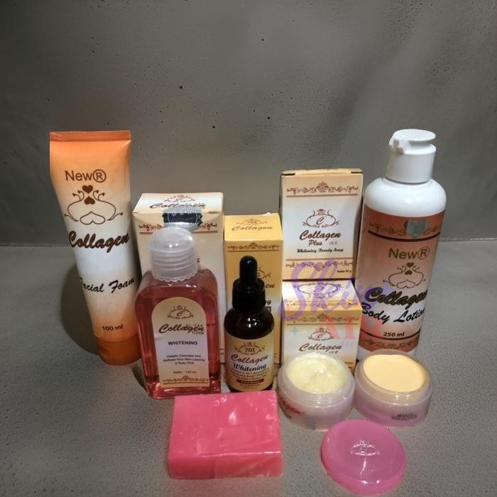 Jual Paket Cream Collagen 7in1 ( Cream Serum Toner Sabun Lotion facial ...