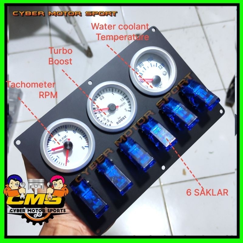 Jual Gauge dashboard panel Tachometer diesel bensin Rpm Boost turbo ...