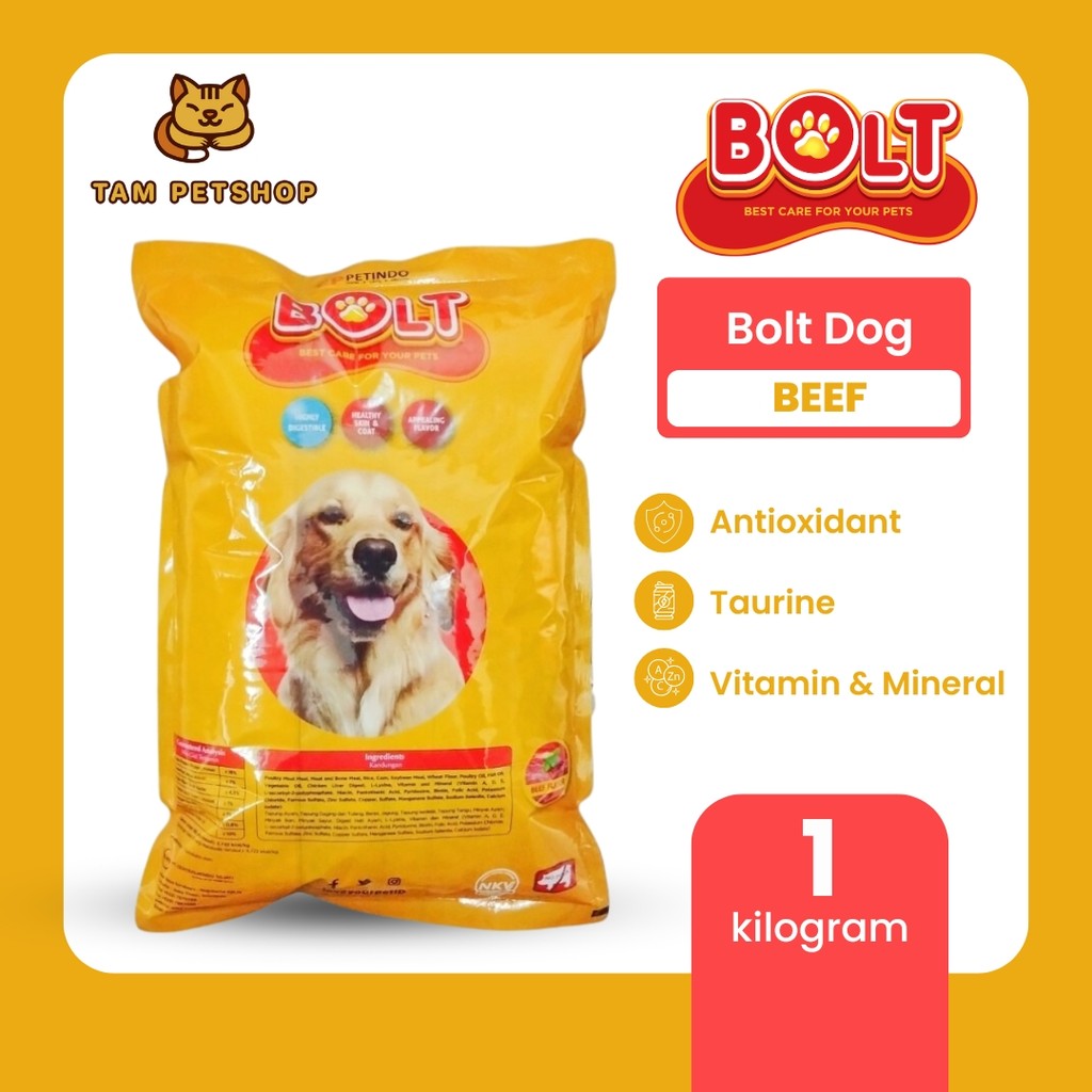 Jual Bolt Dog All Life Stage Beef Makanan Anjing Kering 1kg - Freshpack ...