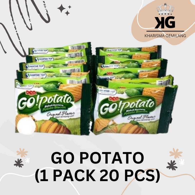 Jual GO POTATO - GO POTATO 10 gram (1 Pack isi 20 PCS) Snack Biskuit ...