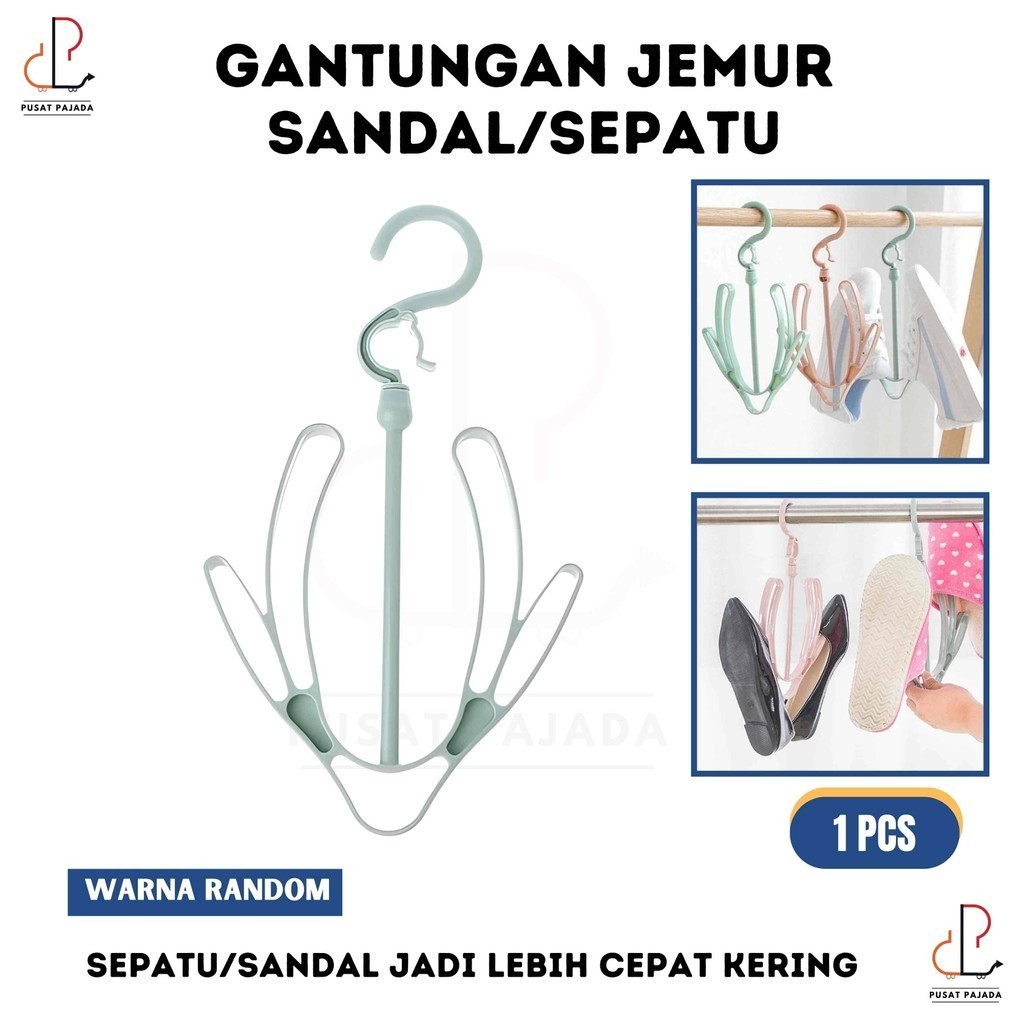 Jual Hanger Gantungan Jemuran Sepatu Sandal Kaos Kaki Shoe Hanger Dry ...