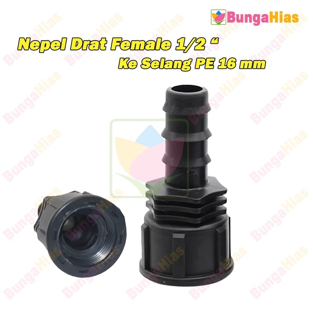 Jual Konektor Joiner Selang PE 16 mm ( 1/2 ) X 1/2 Inch Female Nepel ...