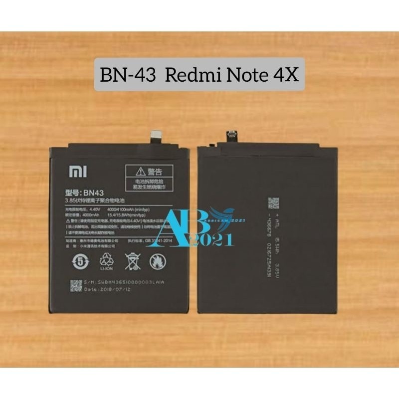 Jual Batre BN43 / Redmi Note 4X battery baterai Xiaomi BN 43 BN-43 ...