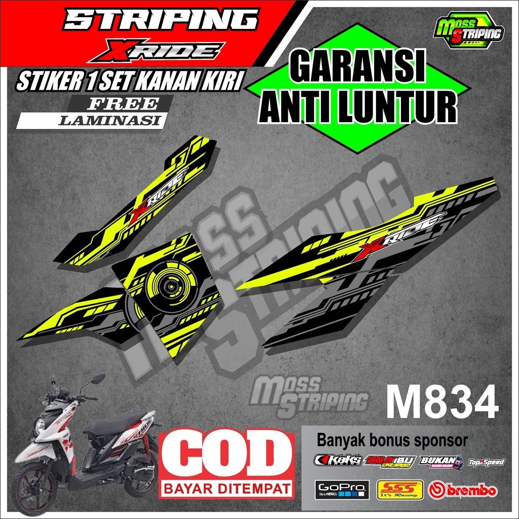 Jual INDO Striping - Striping Sticker List Variasi Motor yamaha XRIDE ...