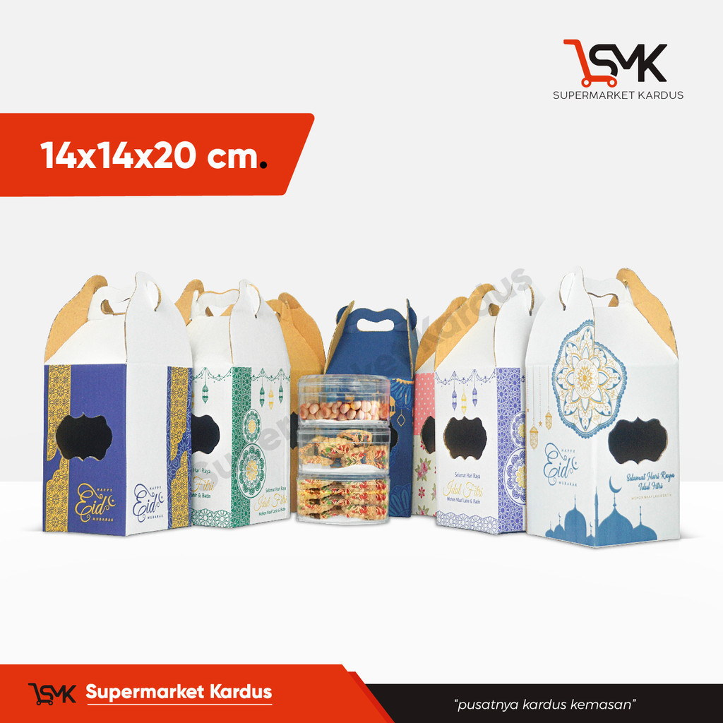 Jual Box 14X14X20 cm Jinjing (KUKER 500gr isi 3 Toples Bulat) Kardus ...