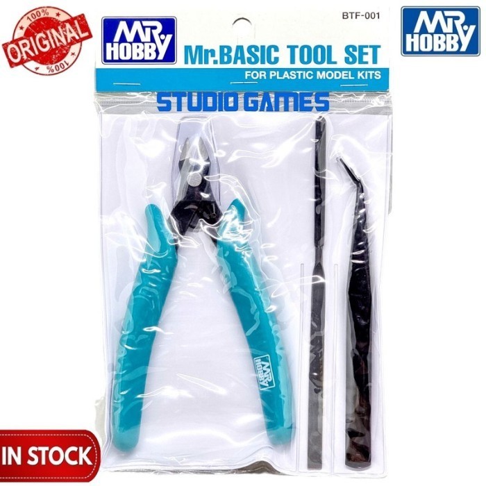 Jual Mr Hobby BTF-001 Mr Basic Tool Set - Nipper - Modelling File - Angled Tweezer BTF001 For ...