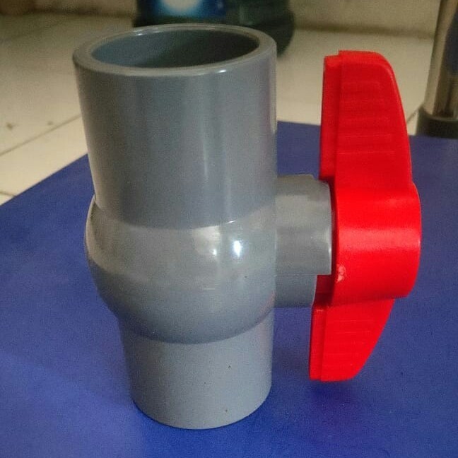 Jual Ball Valve PVC 1 1/4 " inch UNNU Stop Kran Keran | Shopee Indonesia