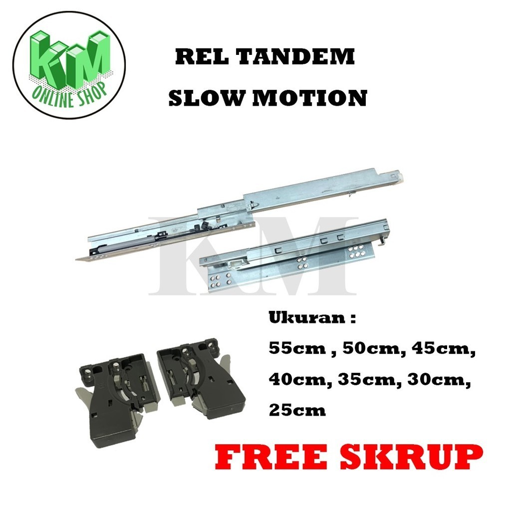 Jual Rel Laci Tandem Slowmotion Double Extention (2x Tarikan) 30 cm Isi ...
