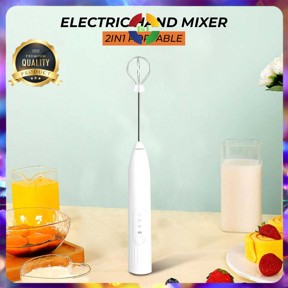 Jual (GI) Hand Mixer Mini Portable Eletrik 2 in 1 Pengocok Telur ...