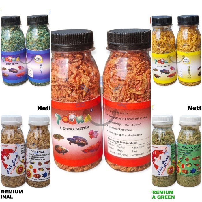 Jual Udang Super Kering PREMIUM 45Gr Pakan ikan arwana louhan predator ...