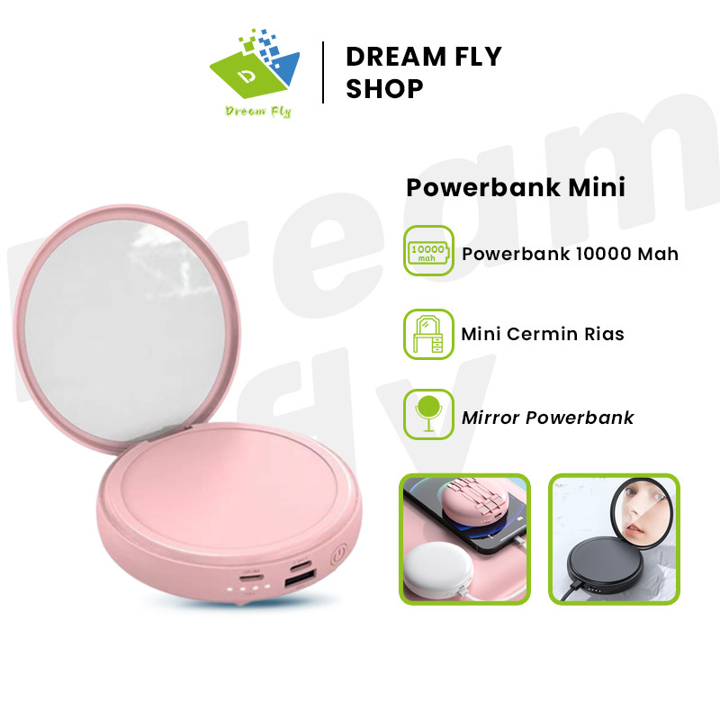 Jual Mirror Powerbank / Mini Powerbank / Powerbank Mirror with 10000mah Fast Charging ...