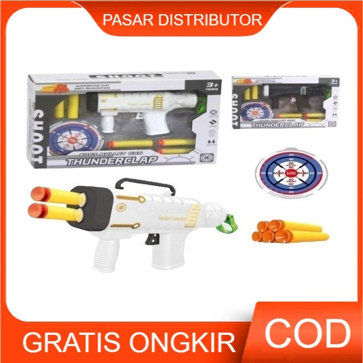 Jual Mainan Anak THUNDERCLAP GUN ROCKET LAUNCHER M16-7+ Toy Gun Tembakan | Shopee Indonesia