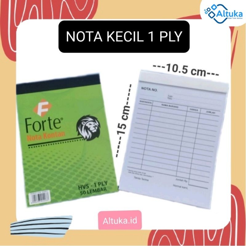 Jual Buku Nota Kontan 1 Ply Kecil Forte | Shopee Indonesia