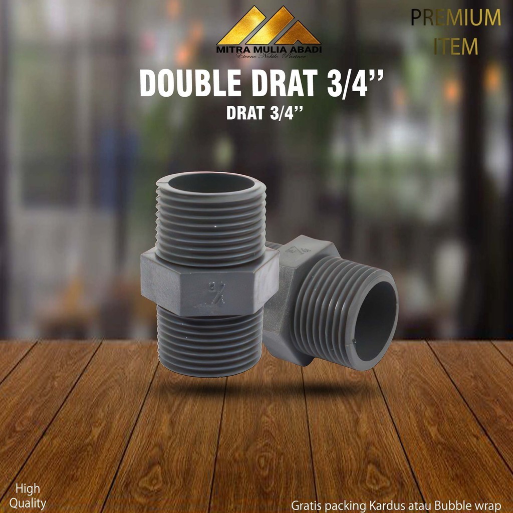 Jual Double Nepel / Double Drat 3/4 PVC | Shopee Indonesia