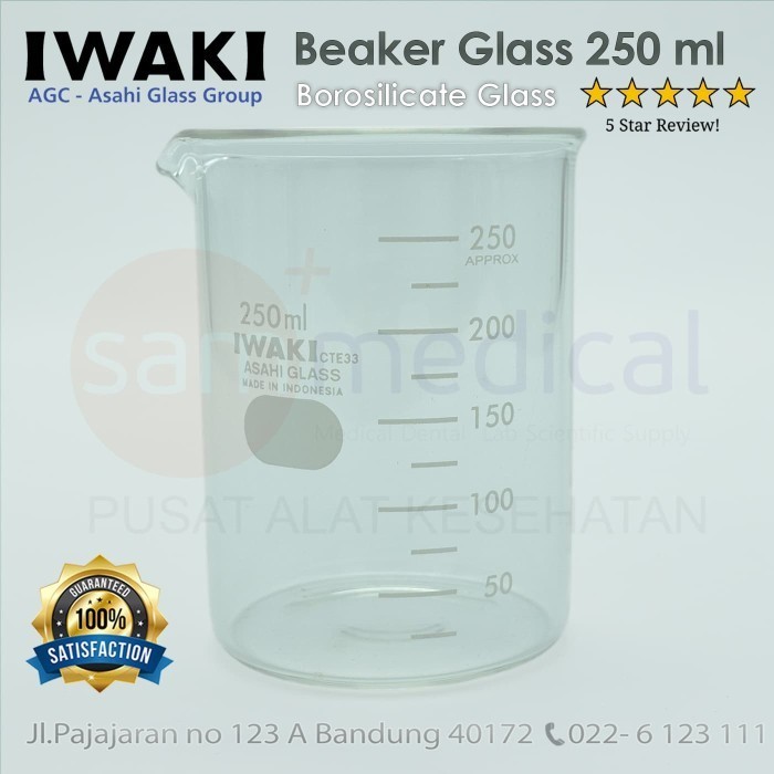 Jual Iwaki Pyrex Beaker Glass Low Form/ Gelas Kimia / Gelas Takar - 250 ...