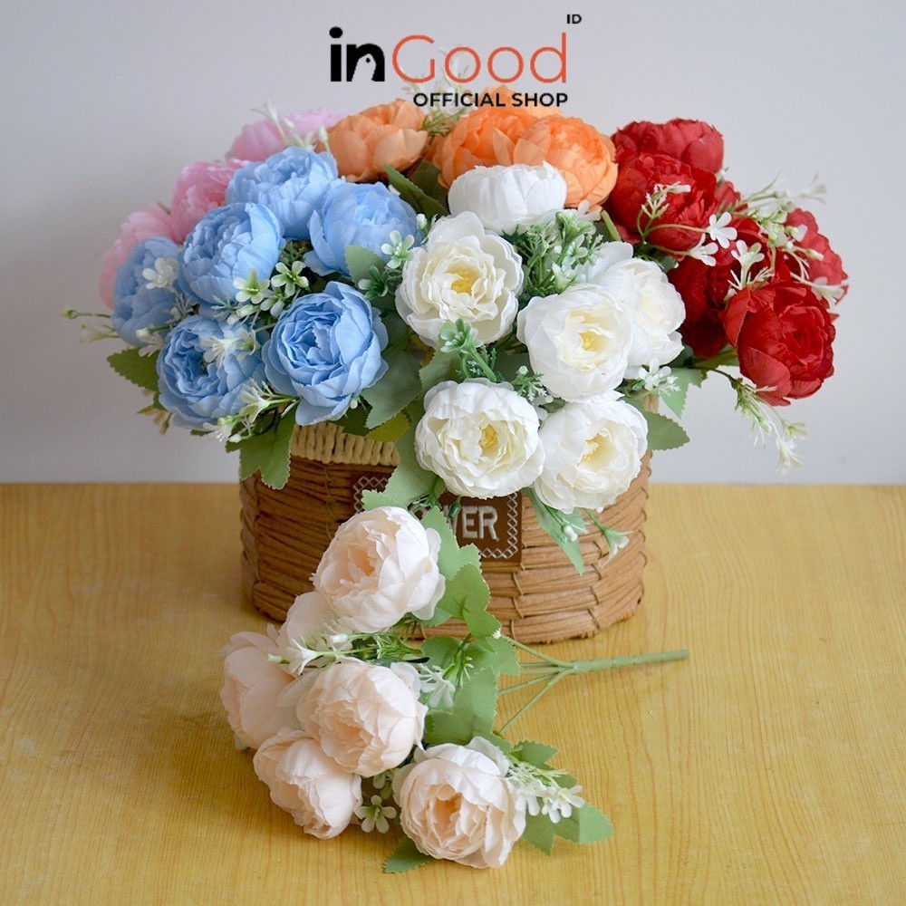 Jual IN GOOD - Bouquet bunga P96 NAMPEO Mawar Peony Enam Kepala ...