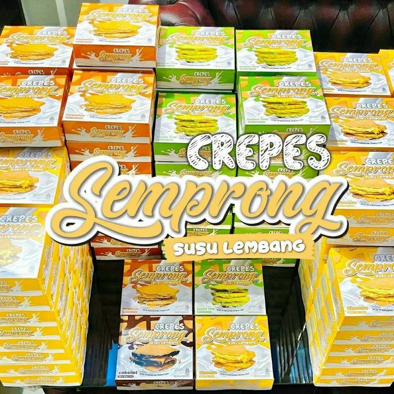 Jual Crepes Semprong Susu Lembang Isi 12 165 gram Bandung loves semprong nutella Sekrispy Viral ...