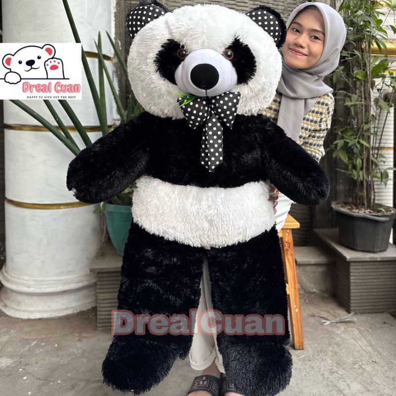 Jual boneka teddy bear beruang panda besar jumbo Tinggi 100cm 1 meter ...
