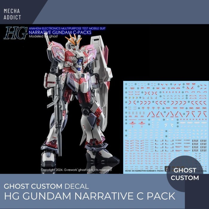 Jual Water Slide Decal HG Gundam Narrative C Pack by Ghost Decal ...